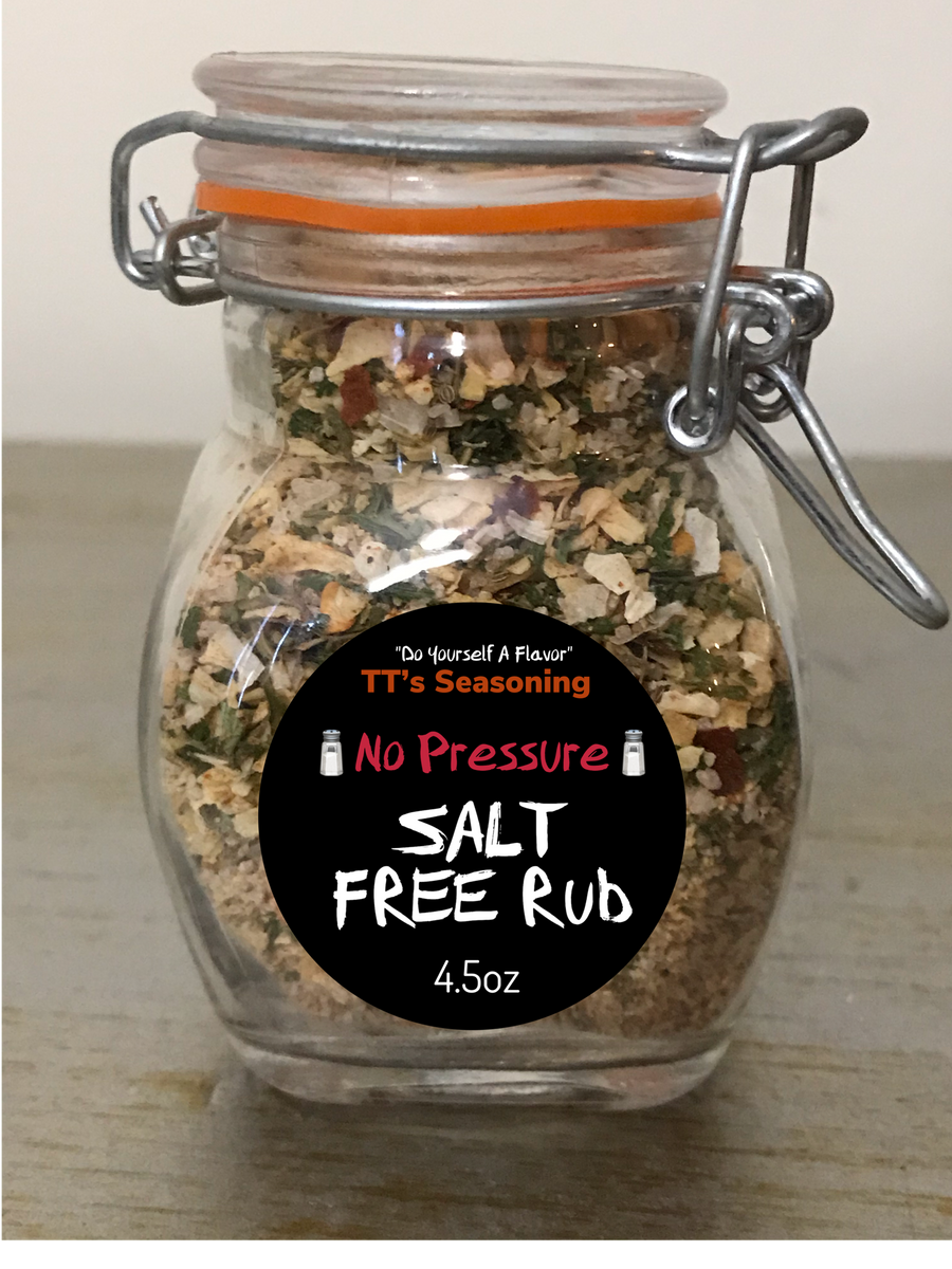 No Pressure Salt FREE Rub – TT seasonings